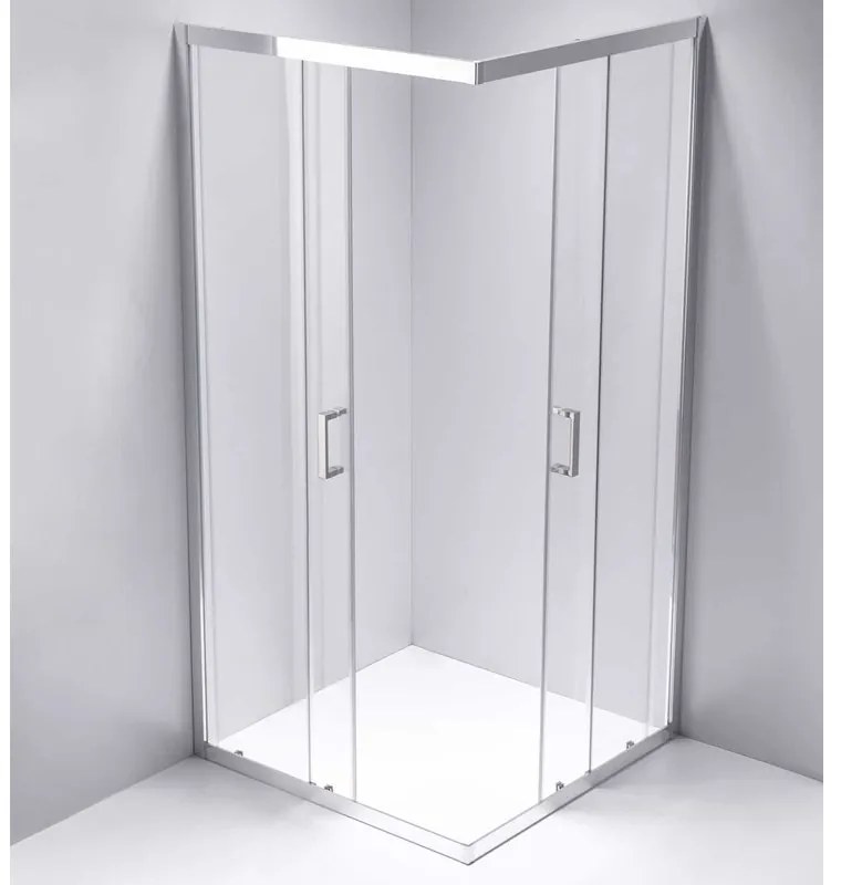 BPS-koupelny Čtvercový sprchový kout HYD-SK102 80x80 chrom/transparent