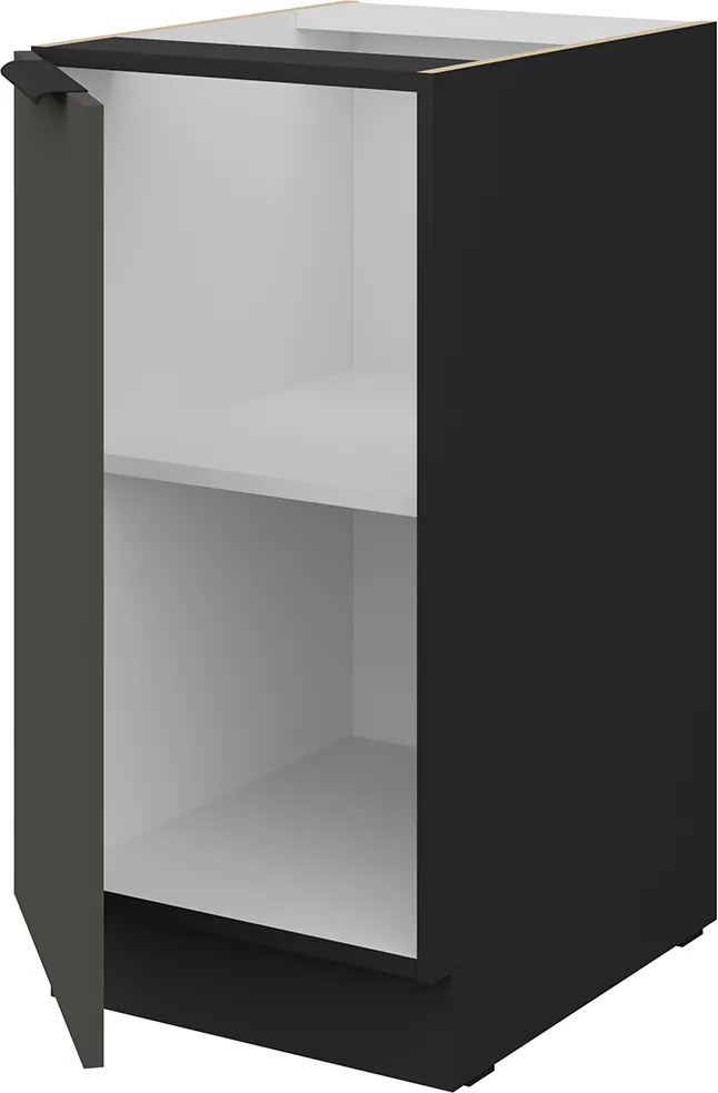 ARIA pe | dolní skříňka 40 D 1F policová | 40 cm | ANTI FINGERPRINT povrch | černá/šedá grafit