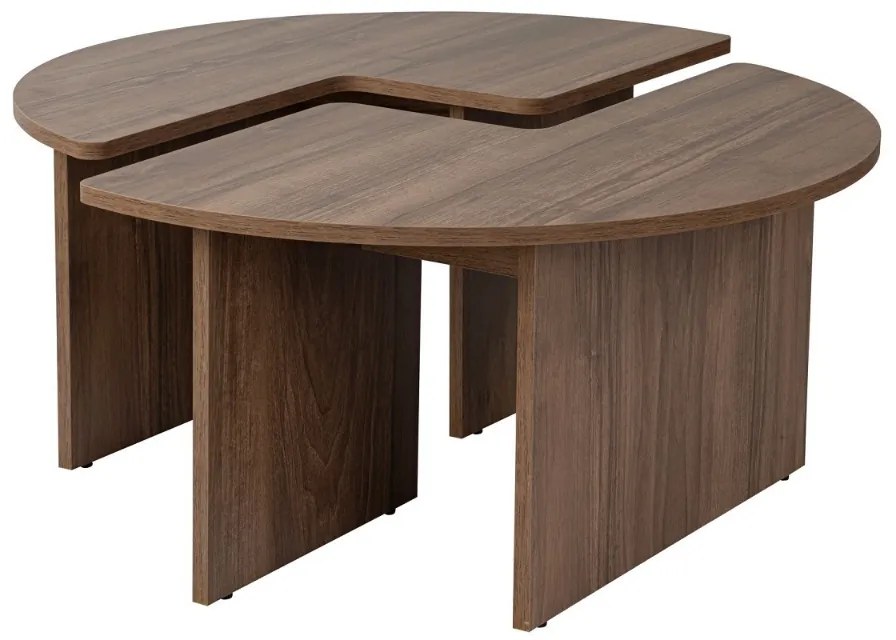 Designový konferenční stolek Zakwani 90 cm vzor ořech