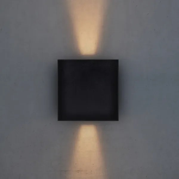 Brilagi - LED Venkovní nástěnné svítidlo CUBE LED/6W/230V černá IP54