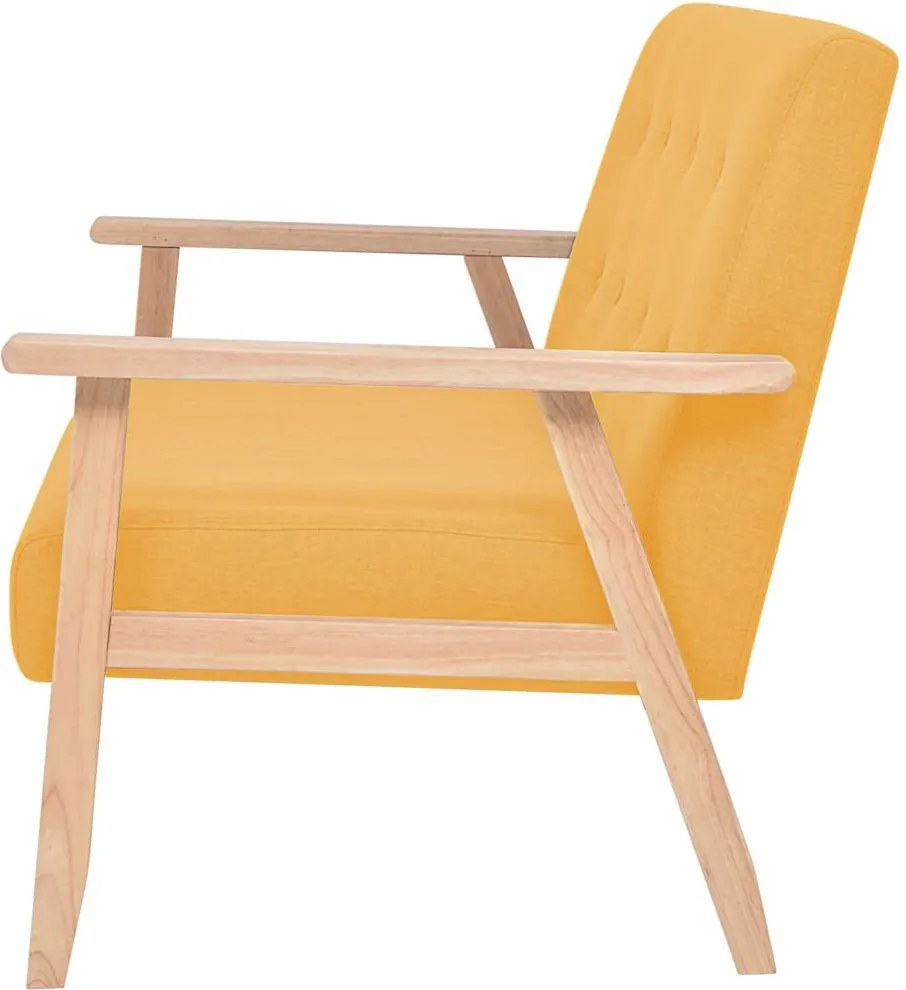Dvoumístná sedačka, textil, žlutá 244658