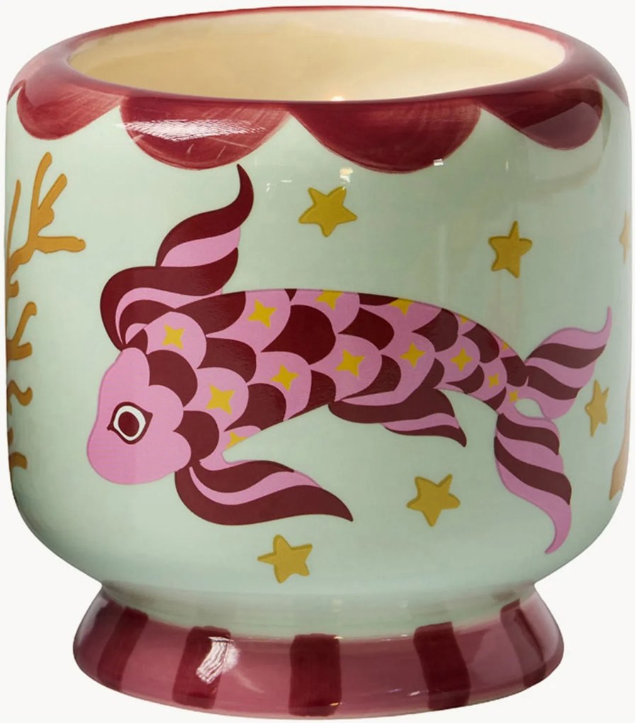 Keramická vonná svíčka Koi Fish (mořská sůl, šalvěj)