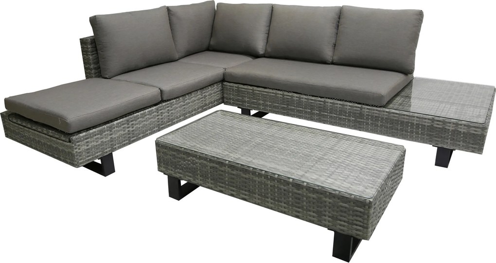 XXXLutz TERASOVÁ SEDACÍ SOUPRAVA 3dílné, kov, plast, sklo, textil Gardenson - Online Only zahradní nábytek - 002836043001