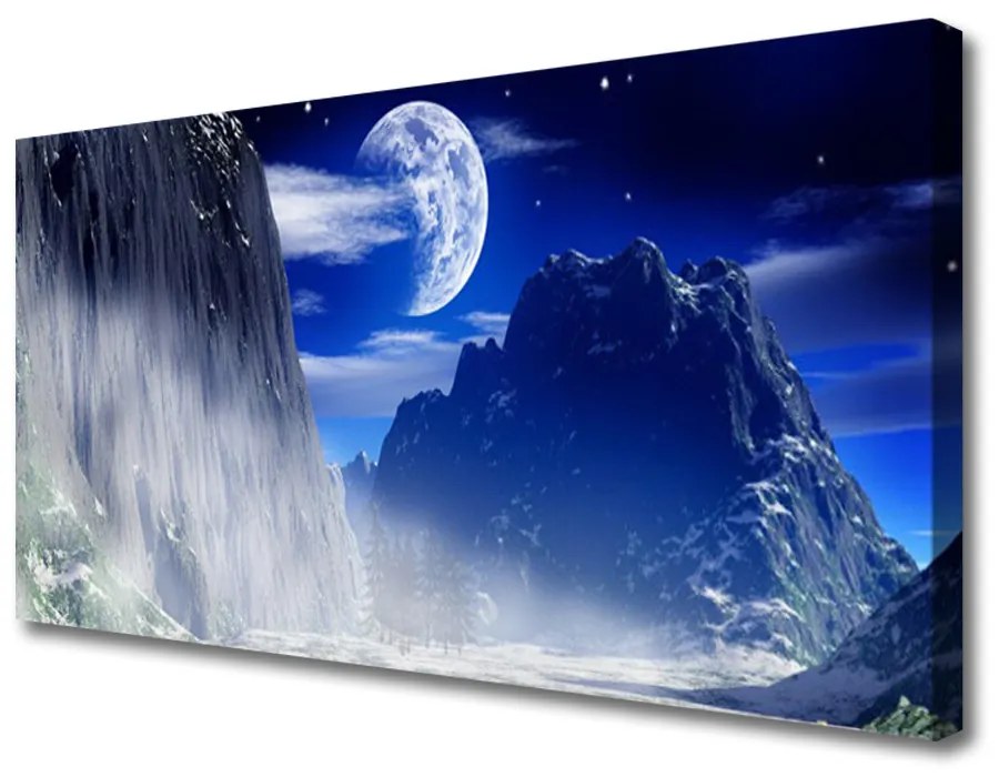 Obraz na plátně Hory Noc Krajina 125x50 cm