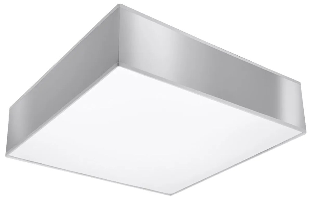 Stropní svítidlo Horus, 1x šedé plastové stínítko, (bílý plast), (35 cm)
