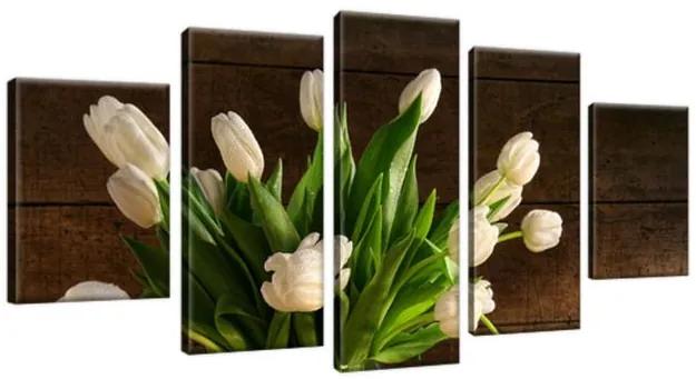 Tištěný obraz Bílé tulipány 150x70cm 1364A_5B