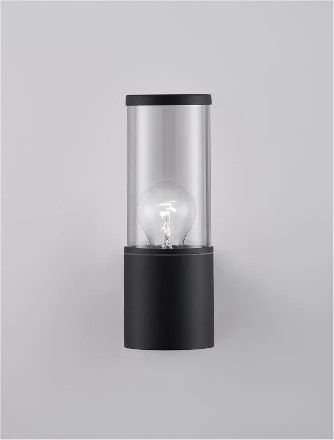 NV 9060181 Venkovní nástěnné svítidlo ZOSIA tmavě šedý hliník a čirý akryl E27 1x12W 220-240V bez žárovky IP65 - NOVA LUCE