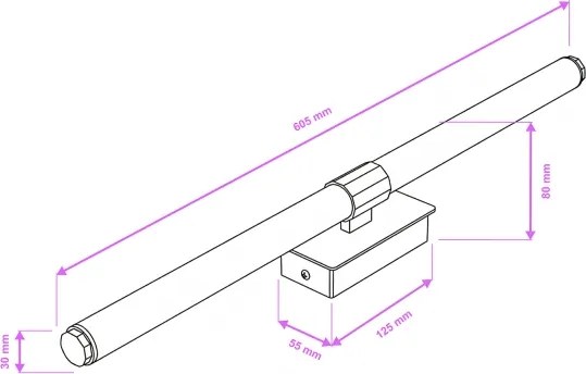 Brilagi - LED Koupelnové osvětlení zrcadla DIANA LED/10W/230V IP44 černá