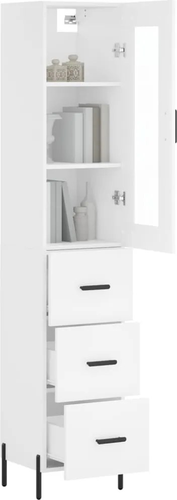 Skříň highboard bílá 34,5 x 34 x 180 cm kompozitní dřevo 3199241