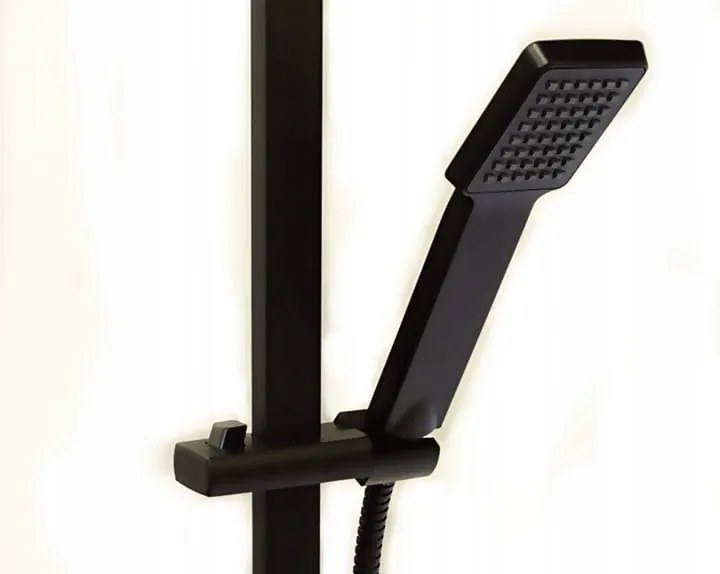 Gamma Zn3, sprchový sloup s ruční sprchovou hlavicí 62cm, černá matná, GMA-ZN3-BK