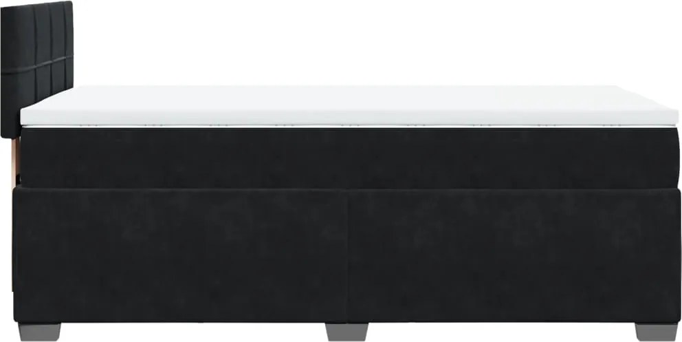Box spring postel s matrací černá 90x190 cm samet 3288500
