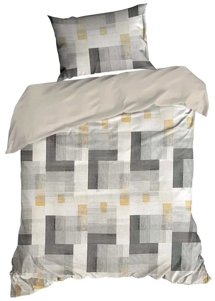 LOŽNÍ POVLEČENÍ D91 LEA06 220X200 CM, 2 KS 70X80 CM VZOROVANÉ