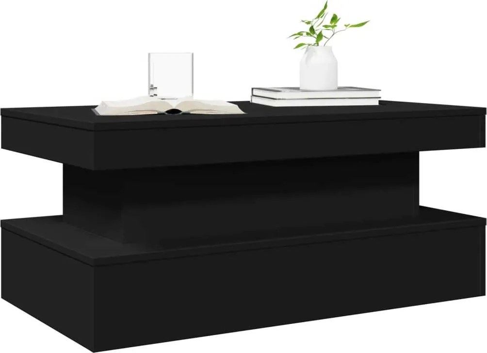 vidaXL Konferenční stolek s LED osvětlením 90 x 50 x 40 cm [839848] Barva: Betonová šedá