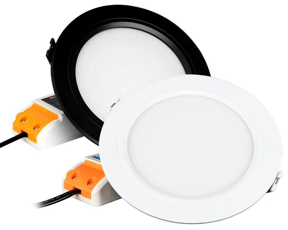 Miboxer LED zápustné svítidlo RGB+CCT Mi-light, 9W, 2.4GHz, RF ovládání, FUT061 Barva: Černá