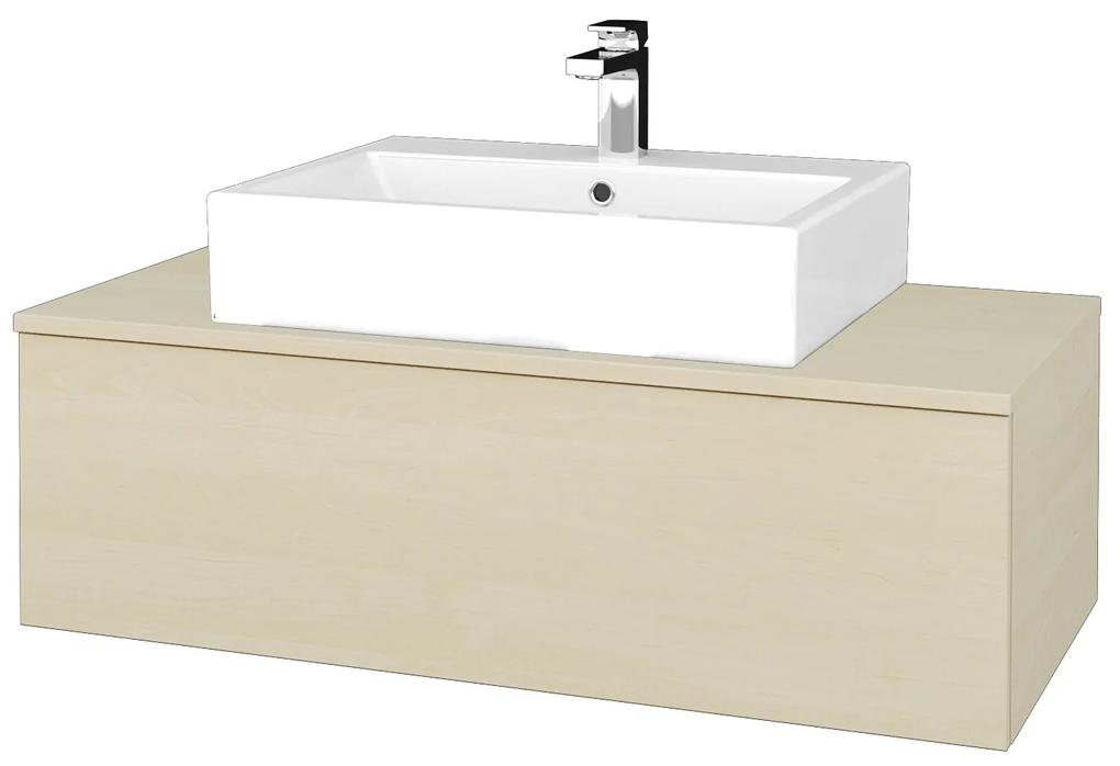 Dřevojas Koupelnová skříňka MODULE SZZ1 100 Varianta: N01 Bílá lesk / D01 Beton