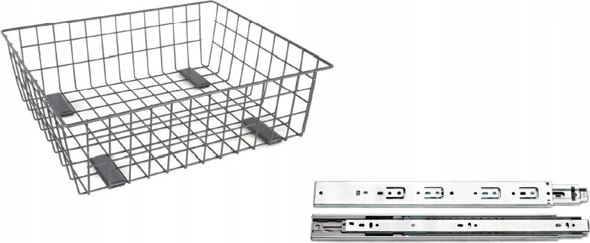 Výsuvný koš do skříně 600/200 mm, Antracit