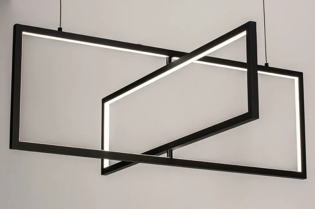 Závěsné LED svítidlo nad stůl Dual Frame Line Black