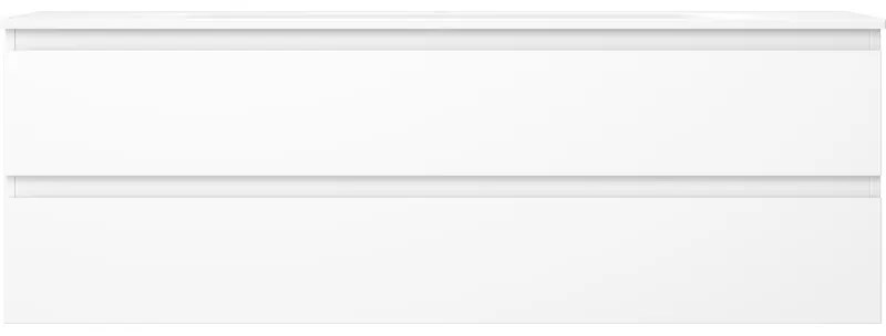 Mexen Orio, koupelnová skříňka 140 cm s umyvadlem Vela, 2 zásuvky, bílá matná, 91A10-14047-2-BFF01-W23M01