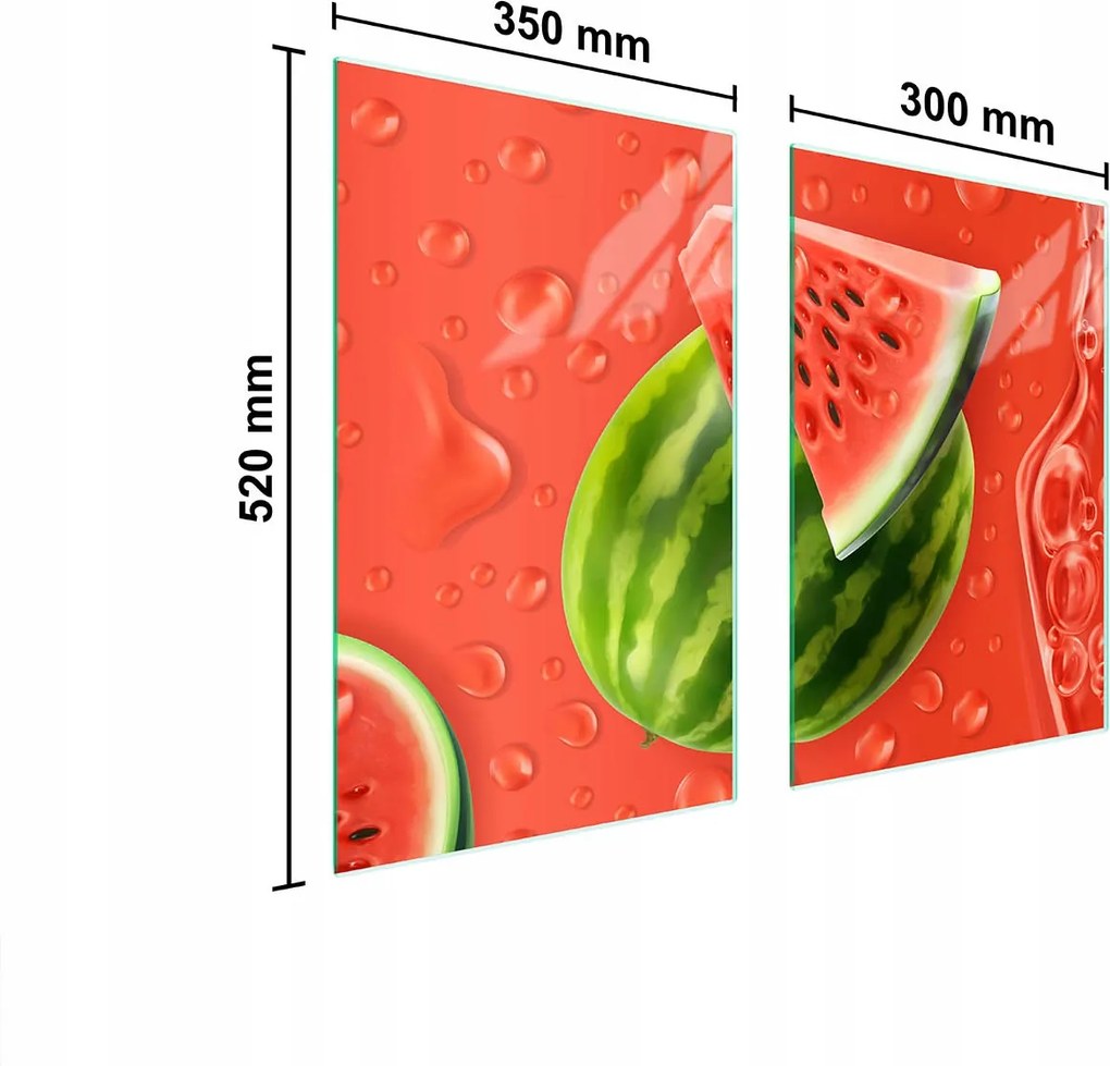 Ochranná Skleněná Deska Do Kuchyně 65x52 Meloun
