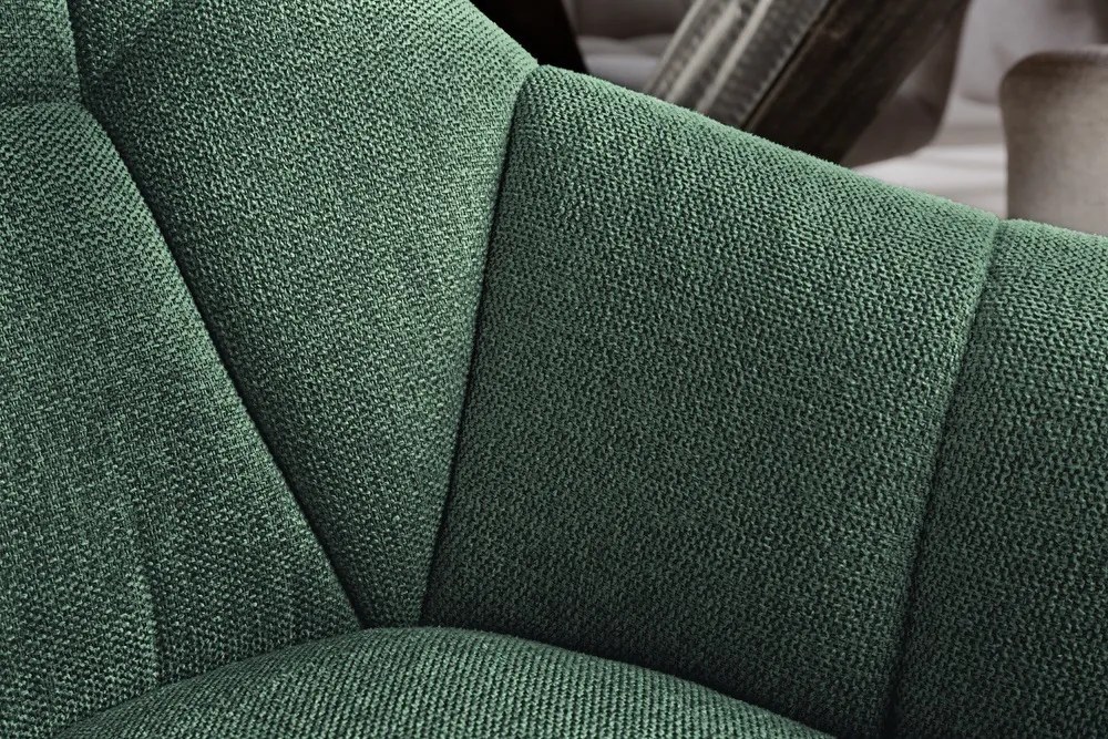 Designová otočná židle Vallerina tmavozelená