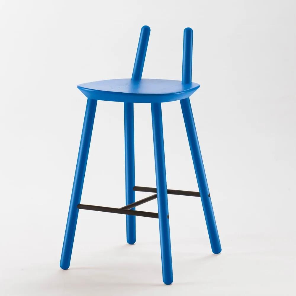 Modrá barová židle z masivu EMKO Naïve
