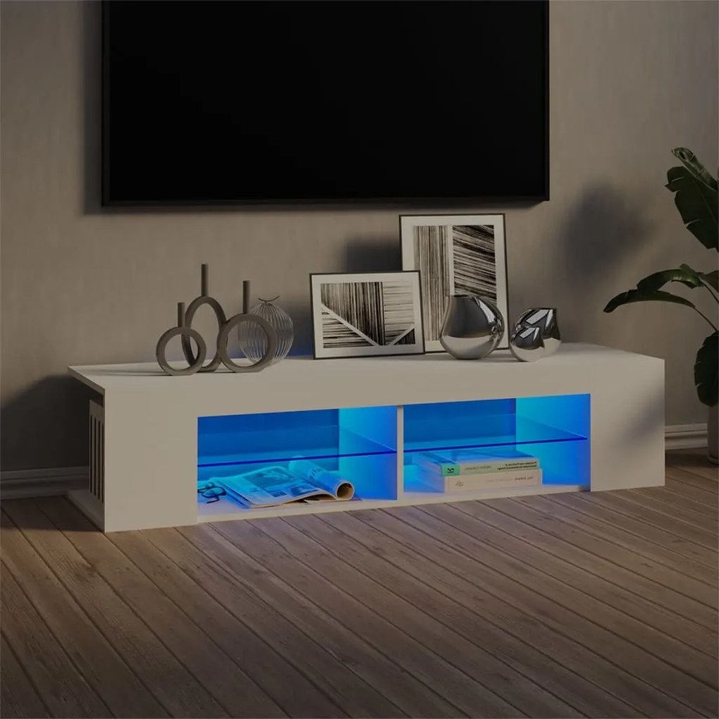 vidaXL TV skříňka s LED osvětlením 135x39x30 cm [804231] Barva: hnědý dub