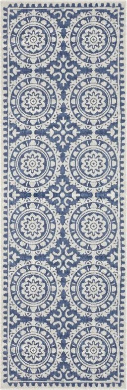 Hanse Home, Běhoun Twin Supreme 104130 Blue/Cream – na ven i na doma, 80x250, modrá, chodba / předsíň