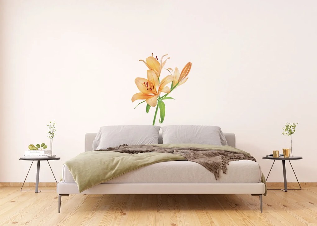 Samolepka na zeď Oranžové Lilie | 65 x 85 cm | DF0450