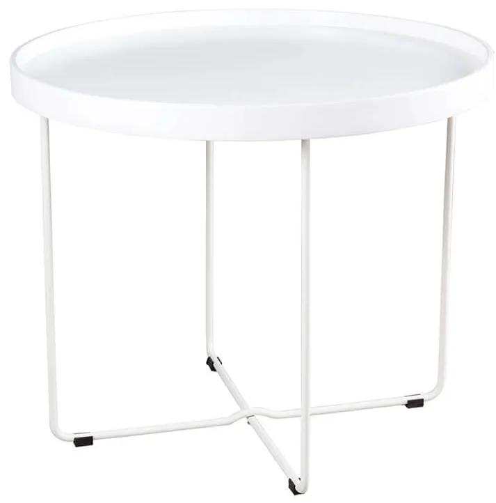 Konferenční stolek bunro ø 60 cm bílý MUZZA