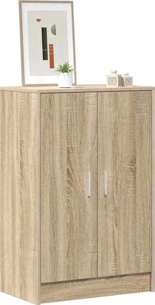vidaXL Botník 60 x 35 x 92 cm dřevotříska [808928] Barva: Staré dřevo