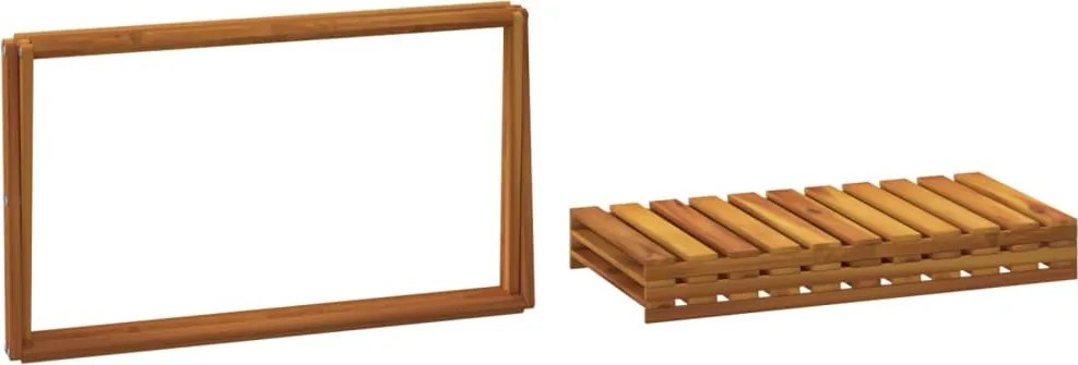 vidaXL 3patrový skládací regál 70 x 31 x 63 cm masivní akáciové dřevo [153328]