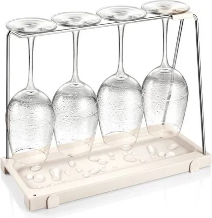 TESCOMA Držák sklenic na víno s odkapávačem FlexiSPACE 330 x 148 mm