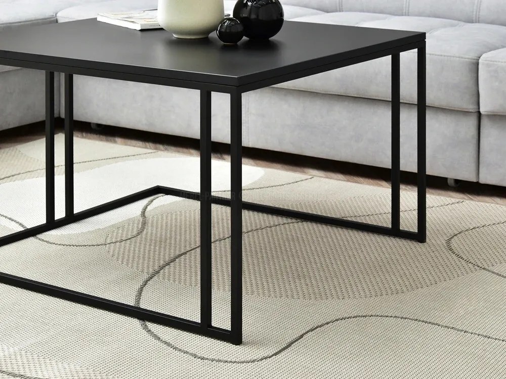 MPT Konferenční stolek Dark XL, černý mat/černý kov