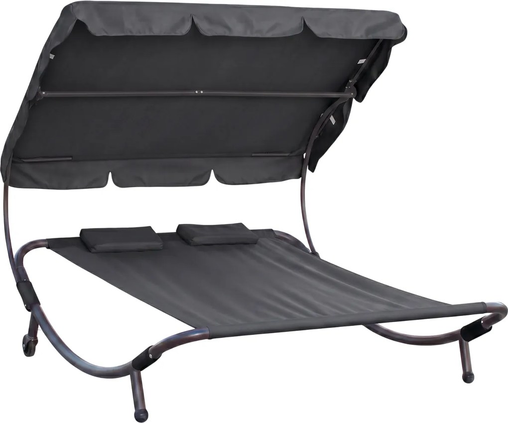 Relaxační lehátko pro 2 osoby Craftfield Bahama, černá