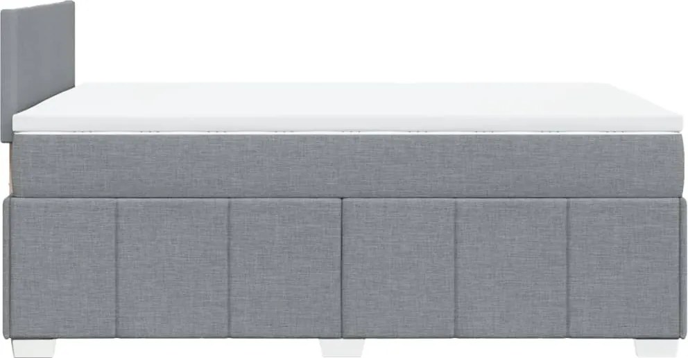 Box spring postel s matrací světle šedá 120x190 cm textil 3287000