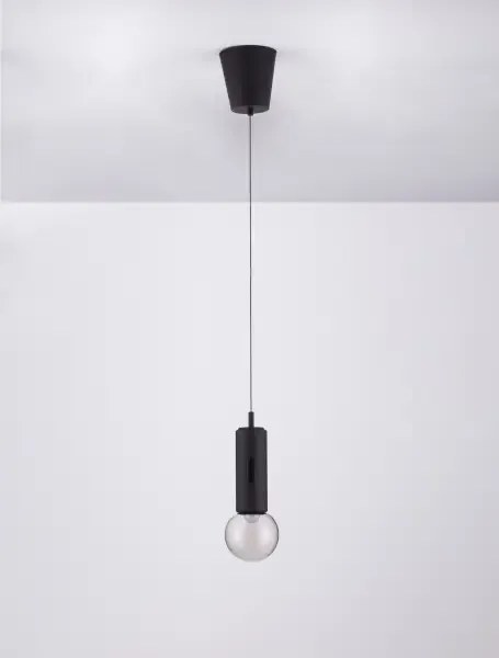 LED stmívatelný černý moderní lustr Chronos