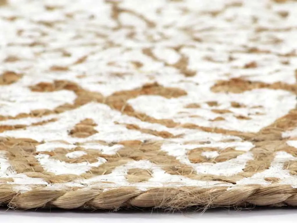 Prostírání 6 ks bílé 38 cm kulaté juta 133867