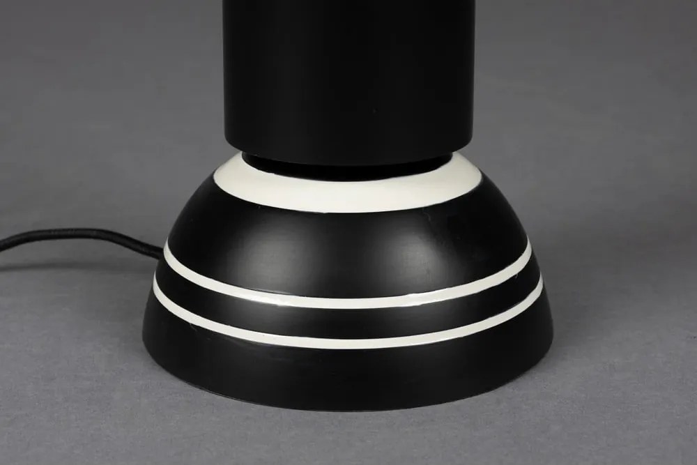 Černá stolní lampa s textilním stínidlem (výška 60 cm) Virgil – Dutchbone