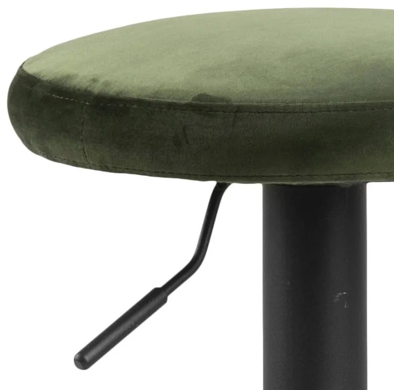 Moderní barová židle Nenna černá-lesní zelená