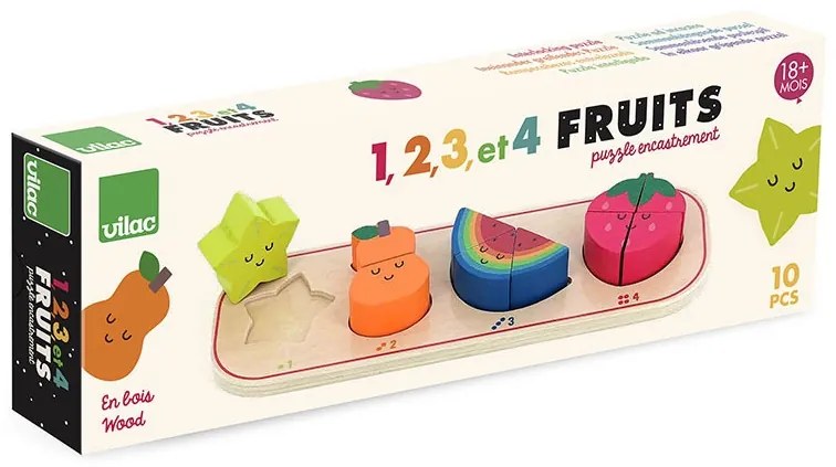 Vilac Vkládací puzzle Učím se počítat ovoce Sarah Betz