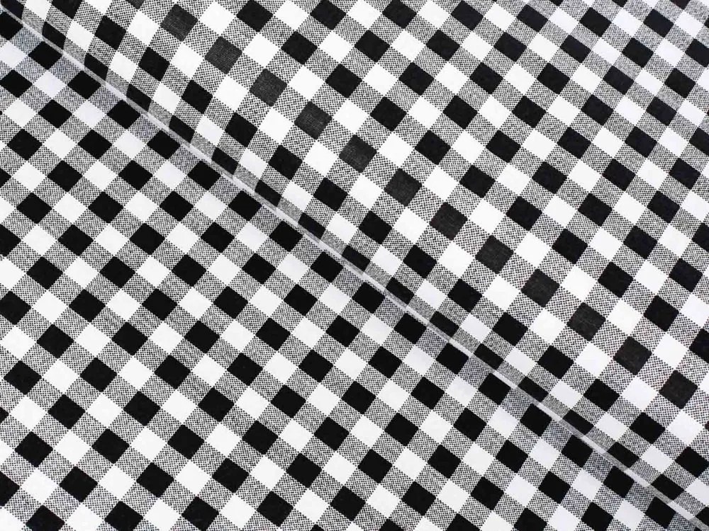Biante Bavlněný povlak na polštář s lemem Sandra SA-060 Černo-bílé kostičky 30 x 50 cm
