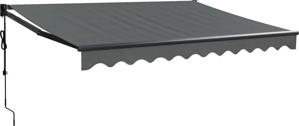 Automatická zatahovací markýza antracitová 3 x 2,5 m 3154511