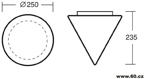 Osmont 41741 Kira 1, stropní svítidlo, 1x75W, prům.25cm, IP44