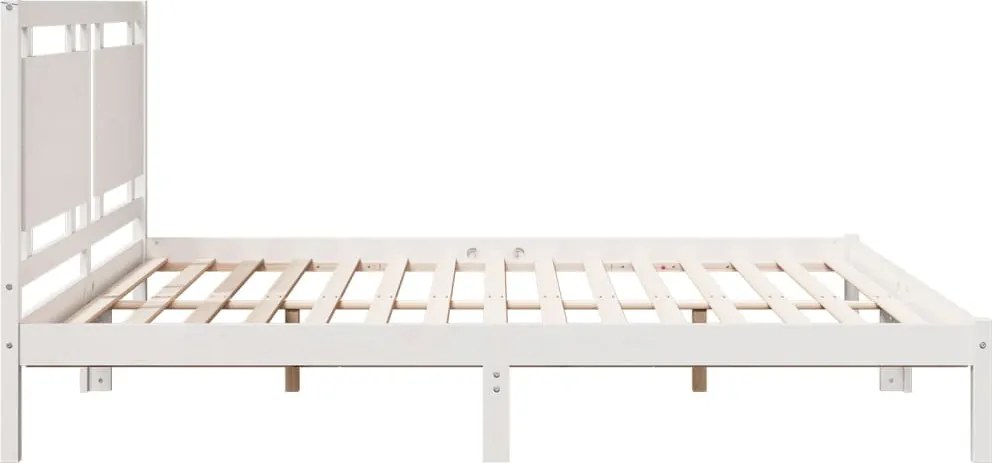 Prodloužený rám postele bez matrace bílý 200 x 210 cm masiv 3309194