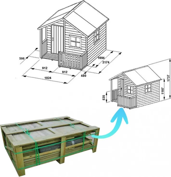 4iQ Dětský zahradní domeček MARTIN