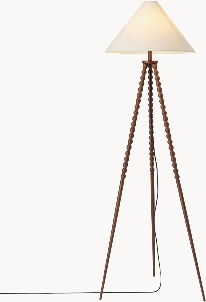 Stojací lampa ze lnu Spira