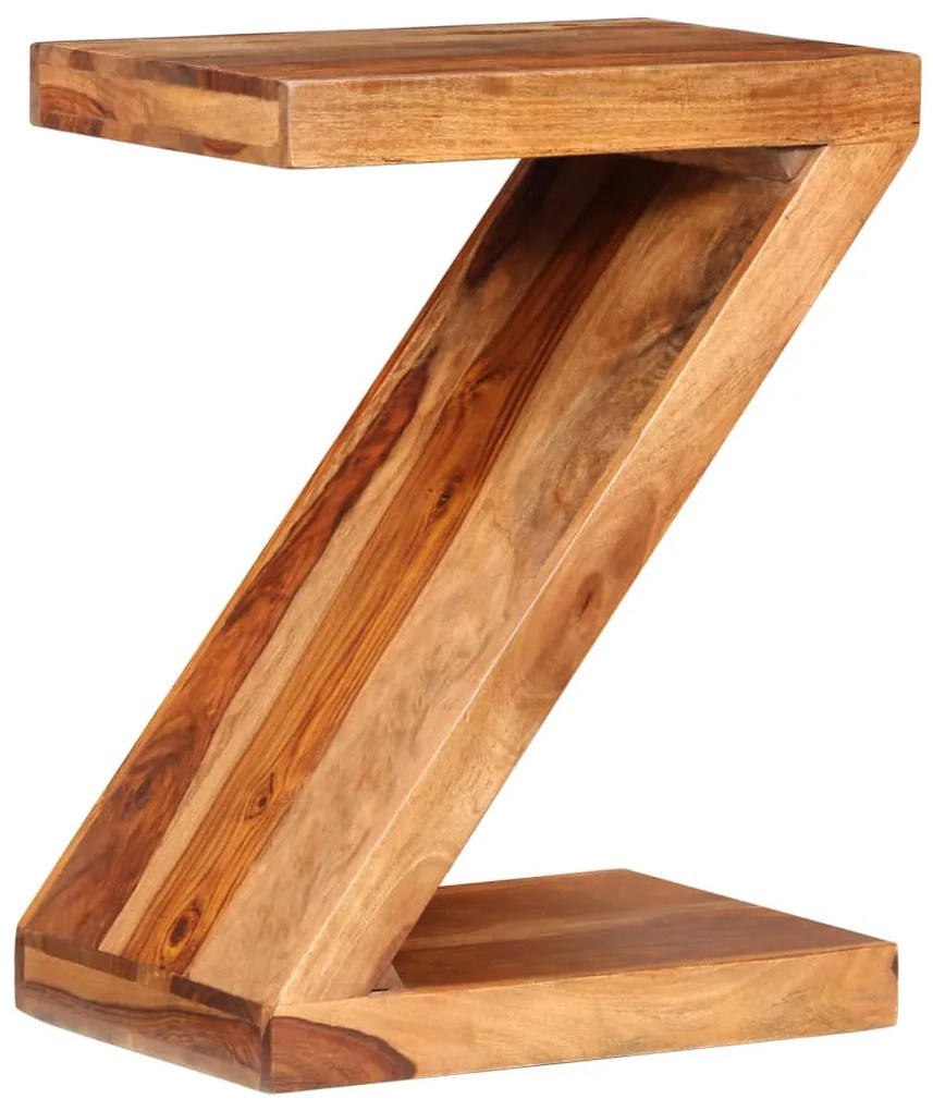 241621 vidaXL Odkládací stolek ve tvaru písmene Z, masivní sheeshamové dřevo