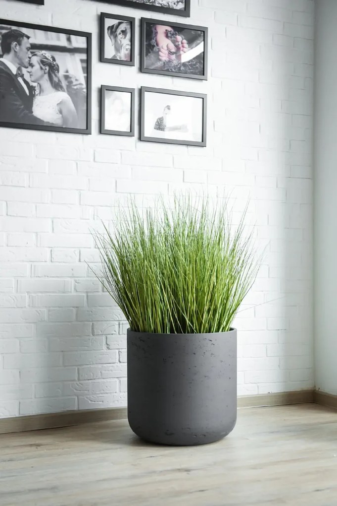 Květináč CHICO, sklolaminát, výška 42 cm, antracit