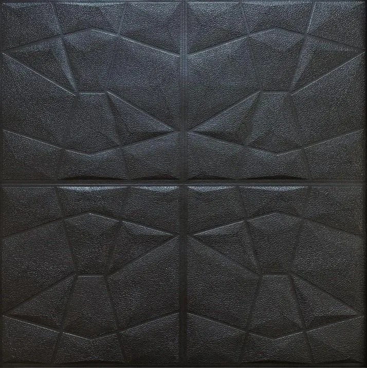 Samolepící pěnové 3D panely S11, rozměr 70 x 70 cm, diamant černý, IMPOLTRADE