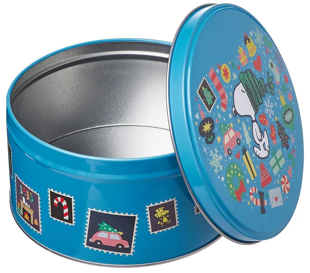 PEANUTS Dóza kulatá Snoopyho Vánoce 13,5 cm
